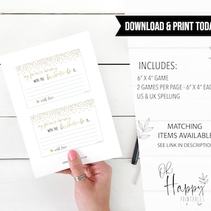 Favorite Memory With the Bride Printable, Bridal Shower Games, Bridal ...