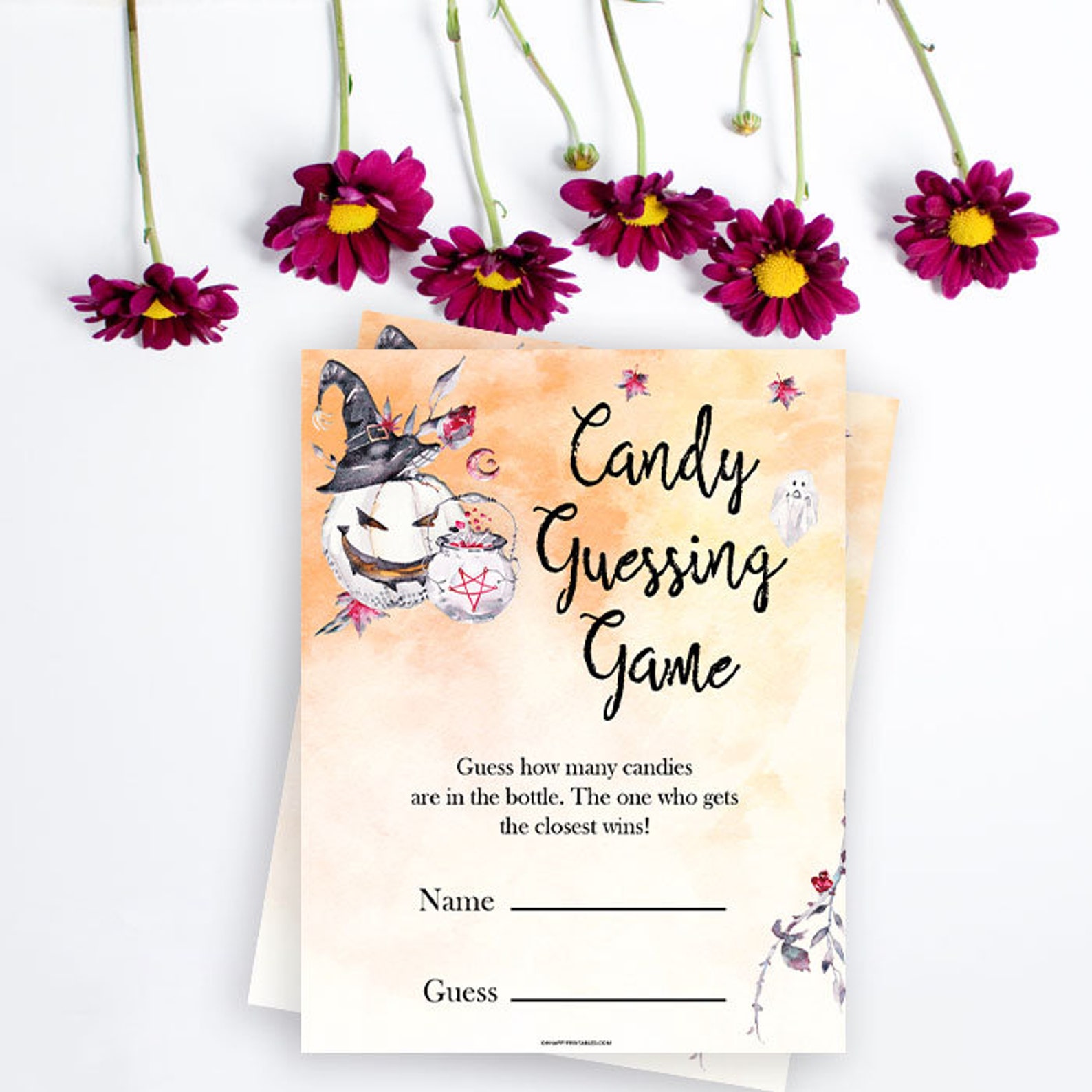 Halloween Pumpkin Candy Guessing Game Printable Baby Games - Etsy UK