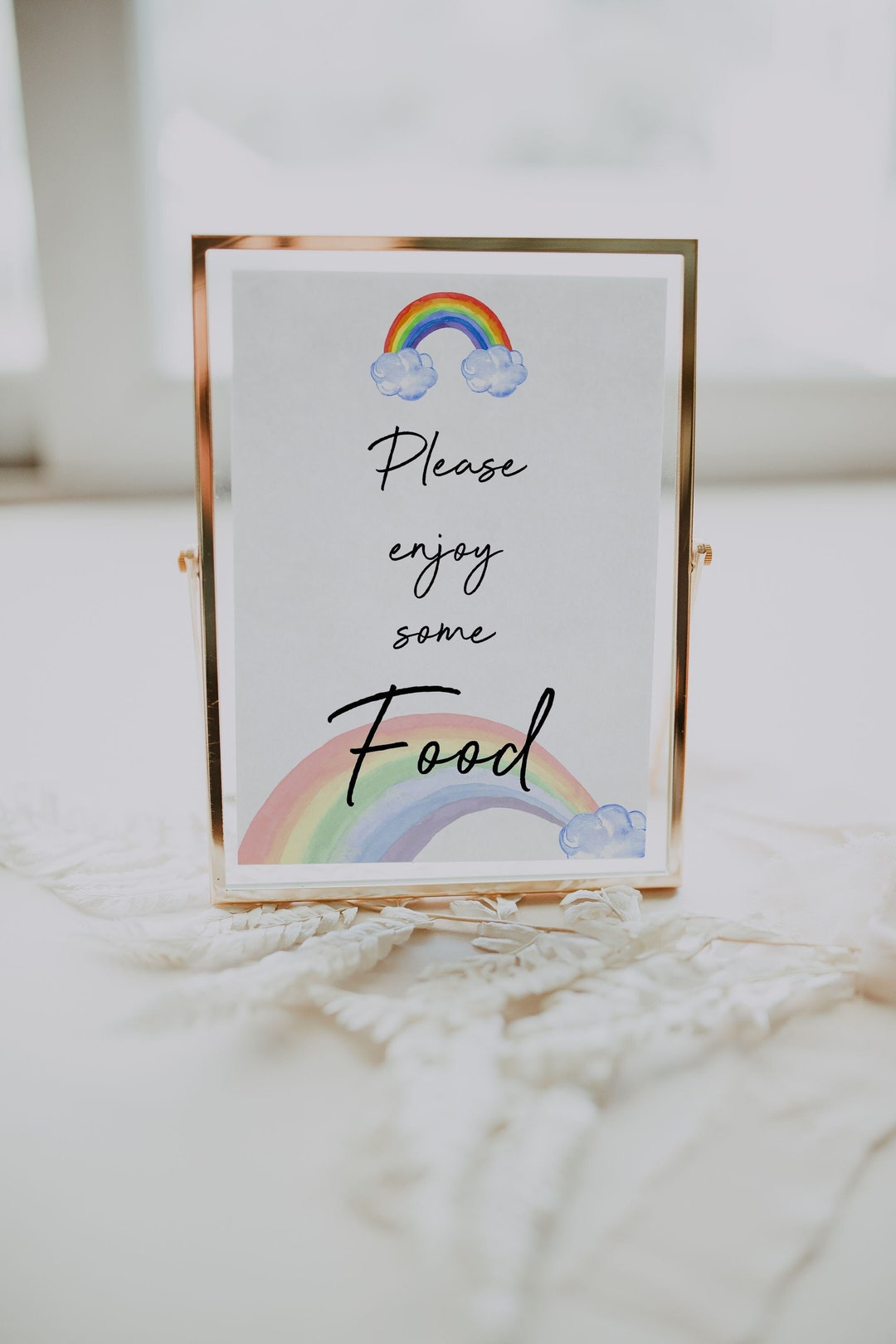 Rainbow Food Baby Shower Signs Food Baby Shower Sign Rainbow - Etsy