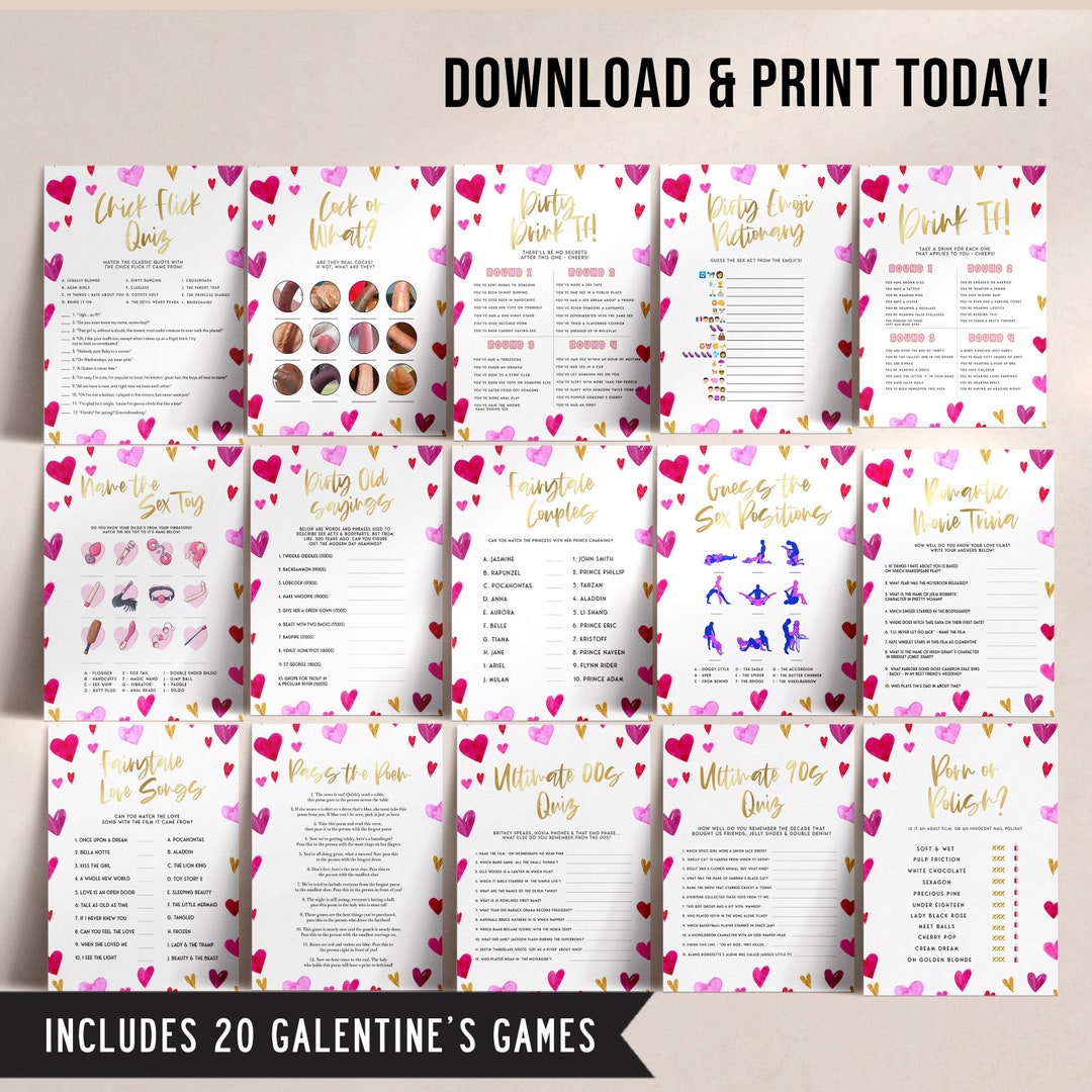 20 Galentine's Party Games Bundle, Galentine's Day Games, Girls Night ...