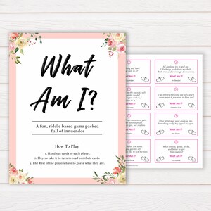 Spring Floral 24 What Am I Innuendo Baby Shower - Etsy