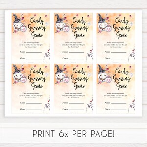 Halloween Pumpkin Candy Guessing Game, Printable Baby Games, Candy ...