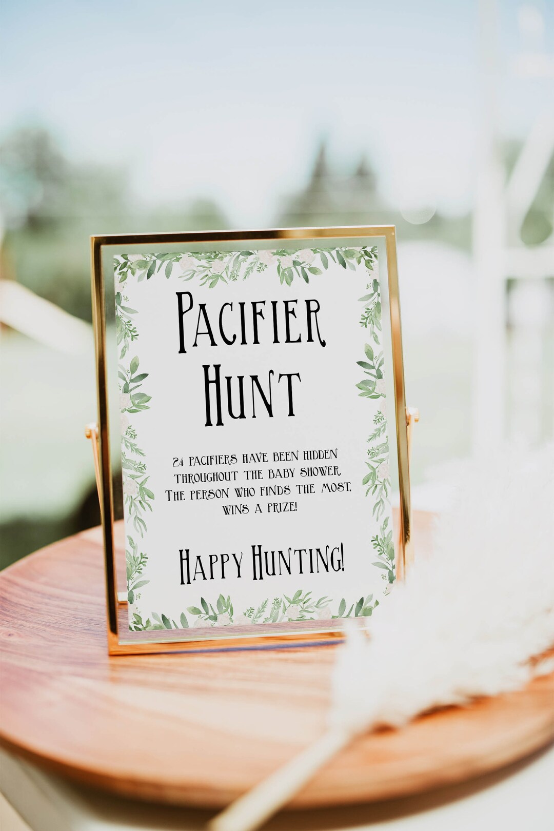 EDITABLE Pacifier Hunt Game, Printable Baby Shower Games, Pacifier Hunt ...