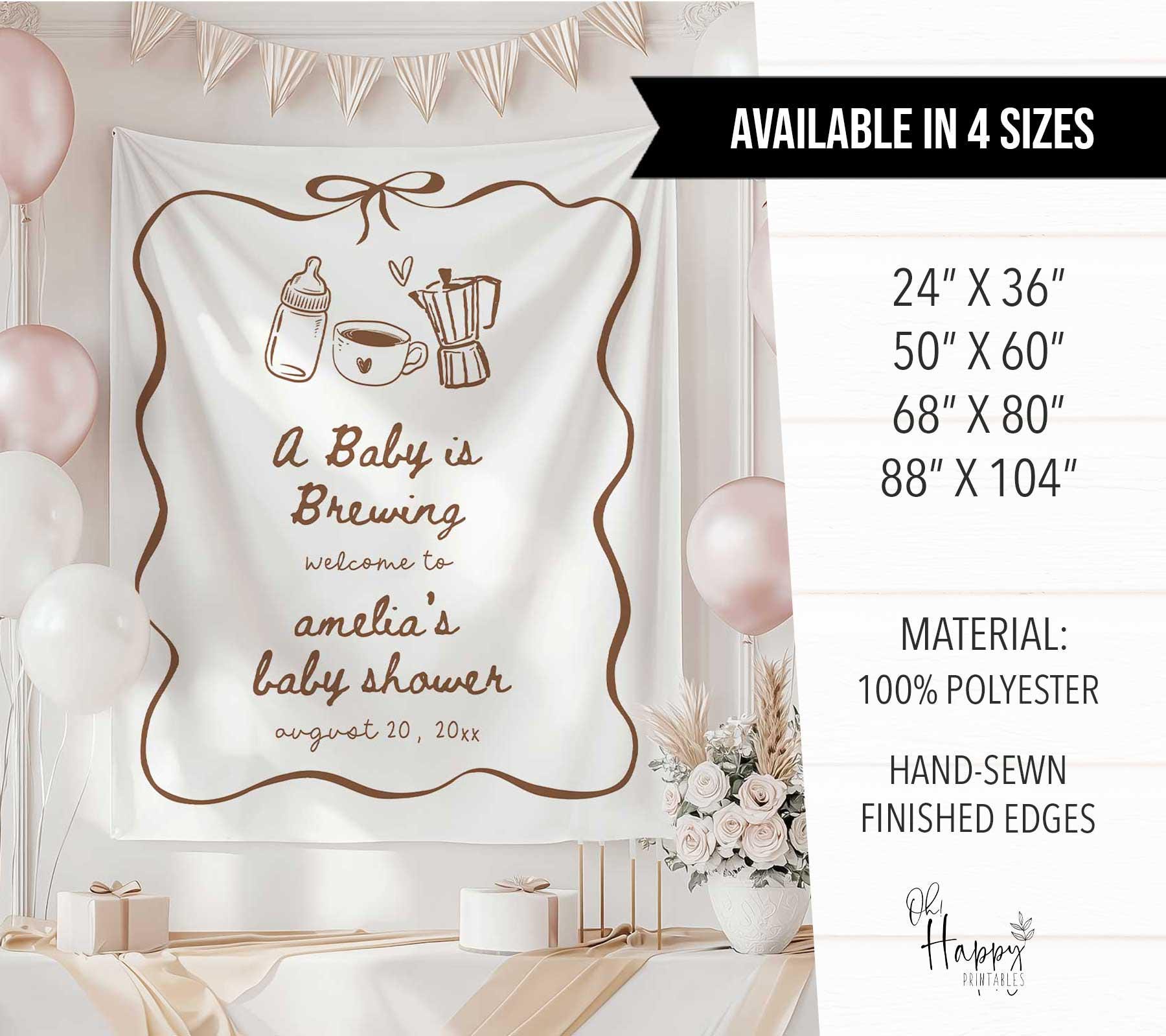 A Baby is Brewing Baby Shower Backdrop Decor, Baby Brewing Baby Shower ...