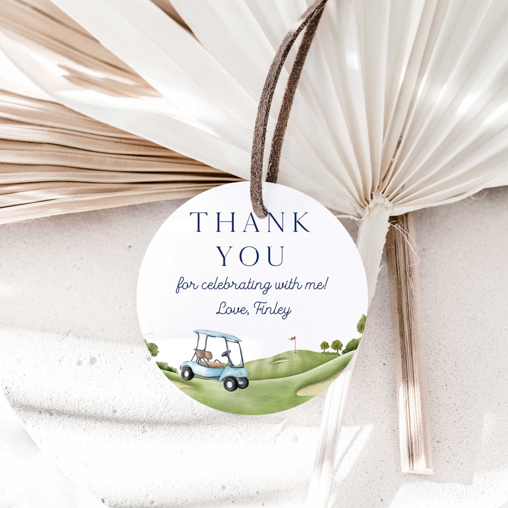 Golf Birthday Favor Tags Template, Hole in One Party Gift Tag Editable ...