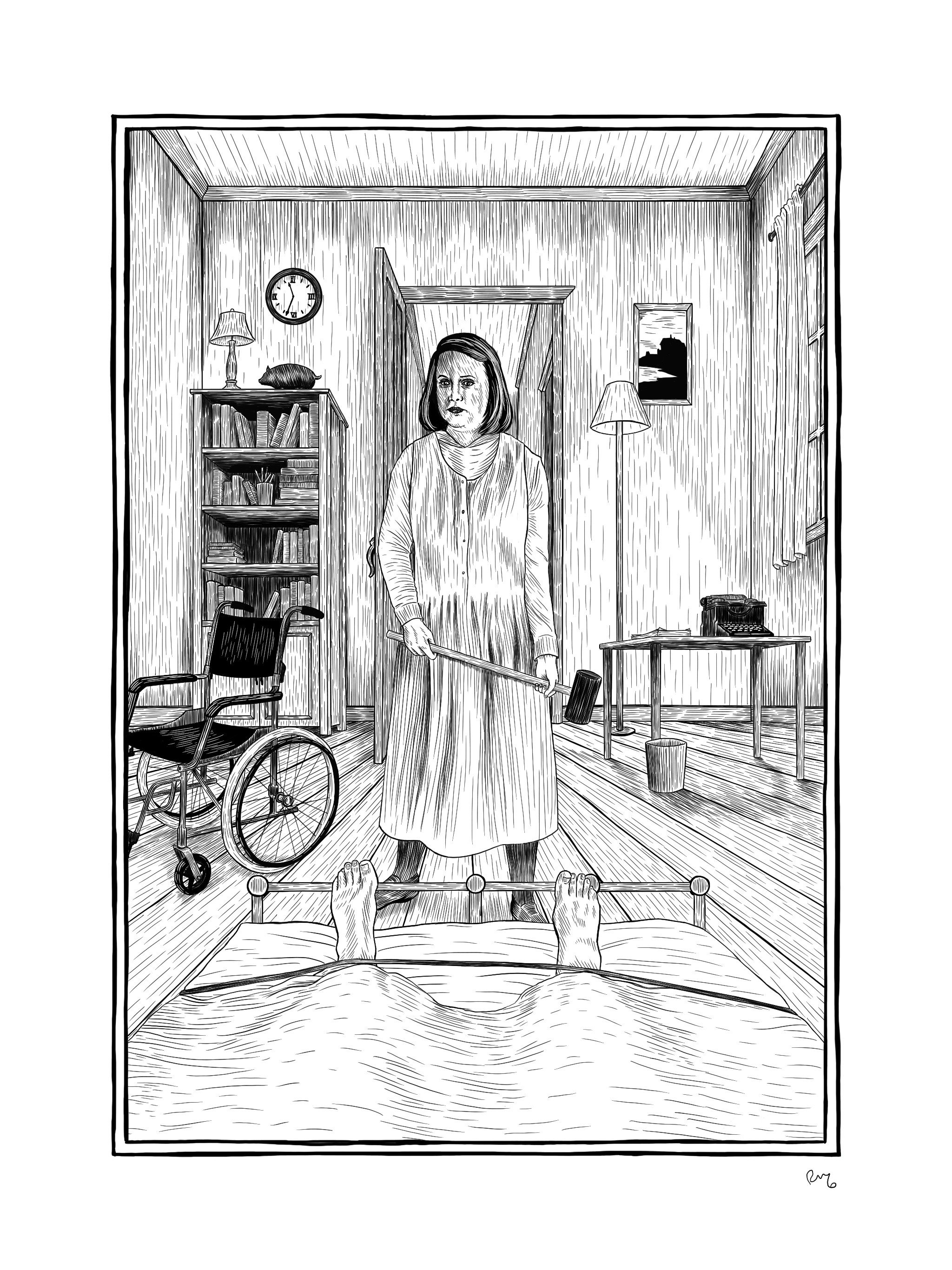 Misery Stephen King Illustration 9x12 - Etsy Denmark
