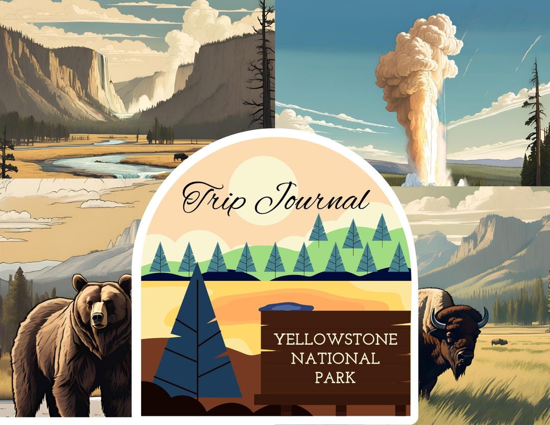 Yellowstone National Park Trip Journal - Printable Travel Planner ...