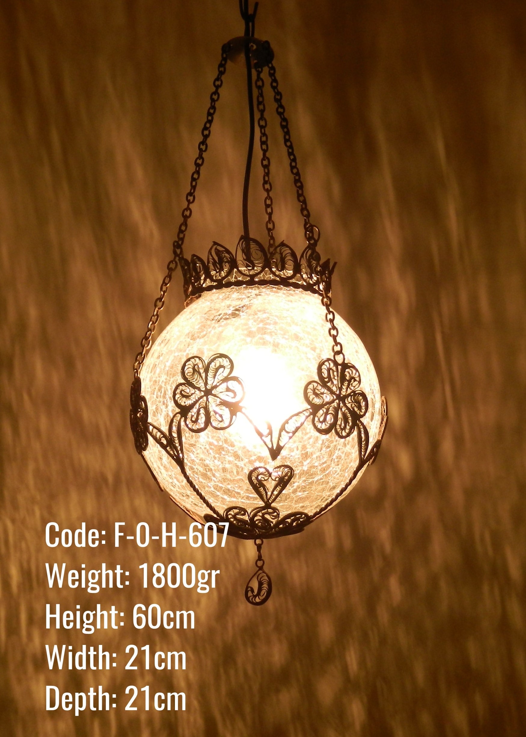 Anatolian Lamp Single Hanging Ball Shape 20-25-30-35cm Glass - Etsy