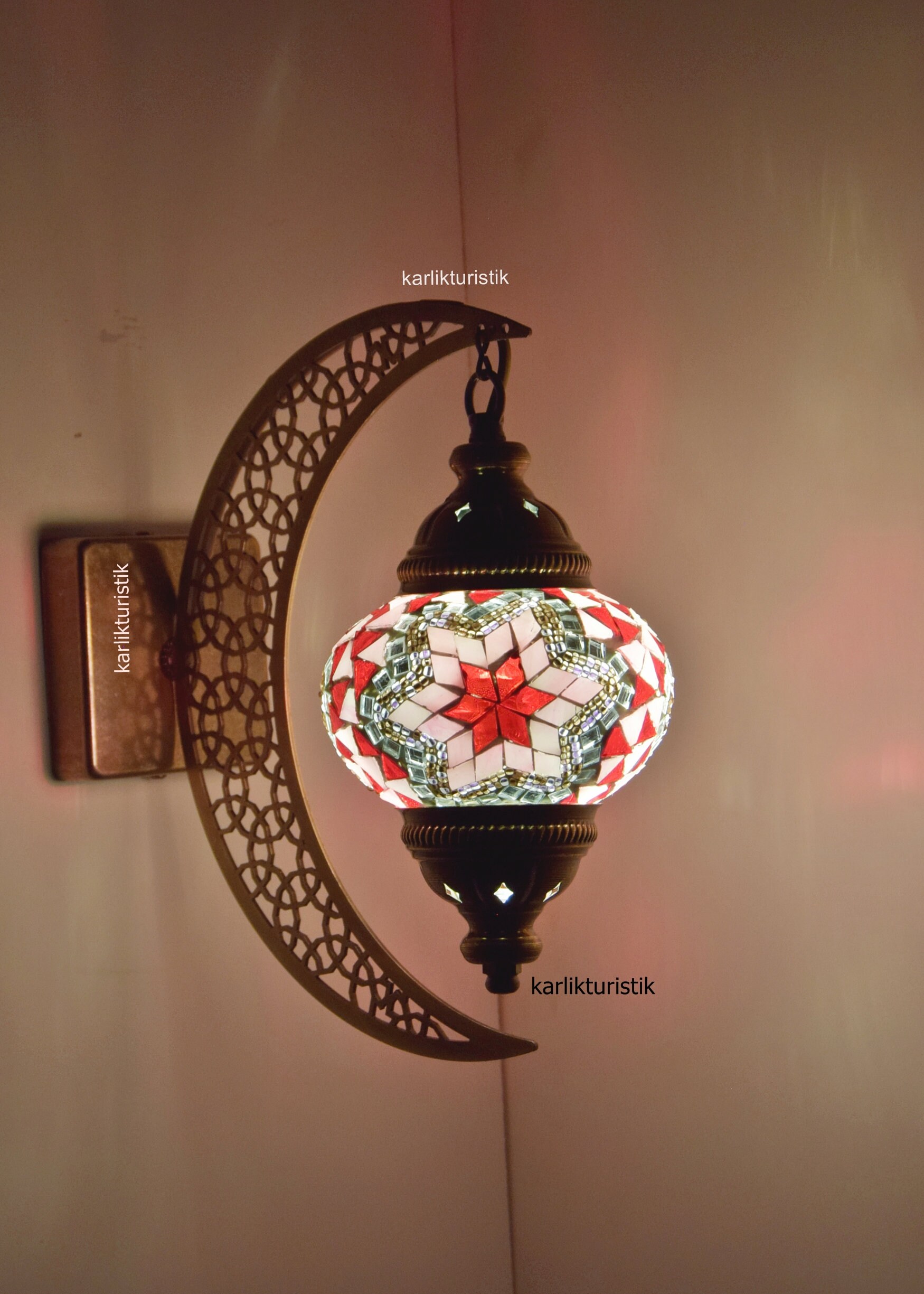 Turkish Lamp Wall, Crescent Shape ,decorative Wall Lamp for Home ...