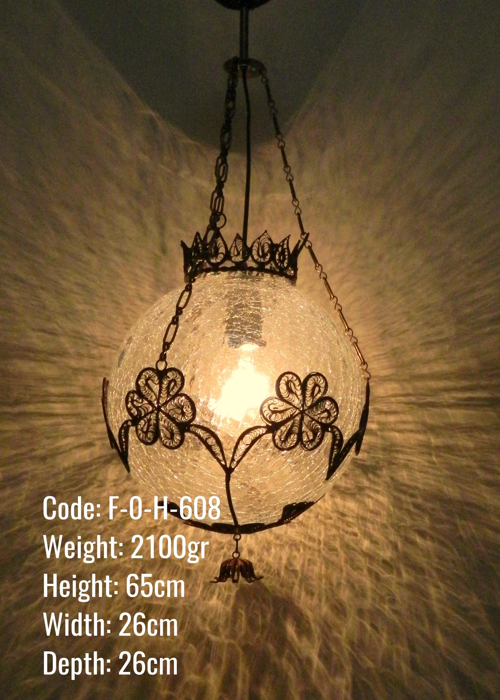 Anatolian Lamp Single Hanging Ball Shape 20-25-30-35cm Glass - Etsy