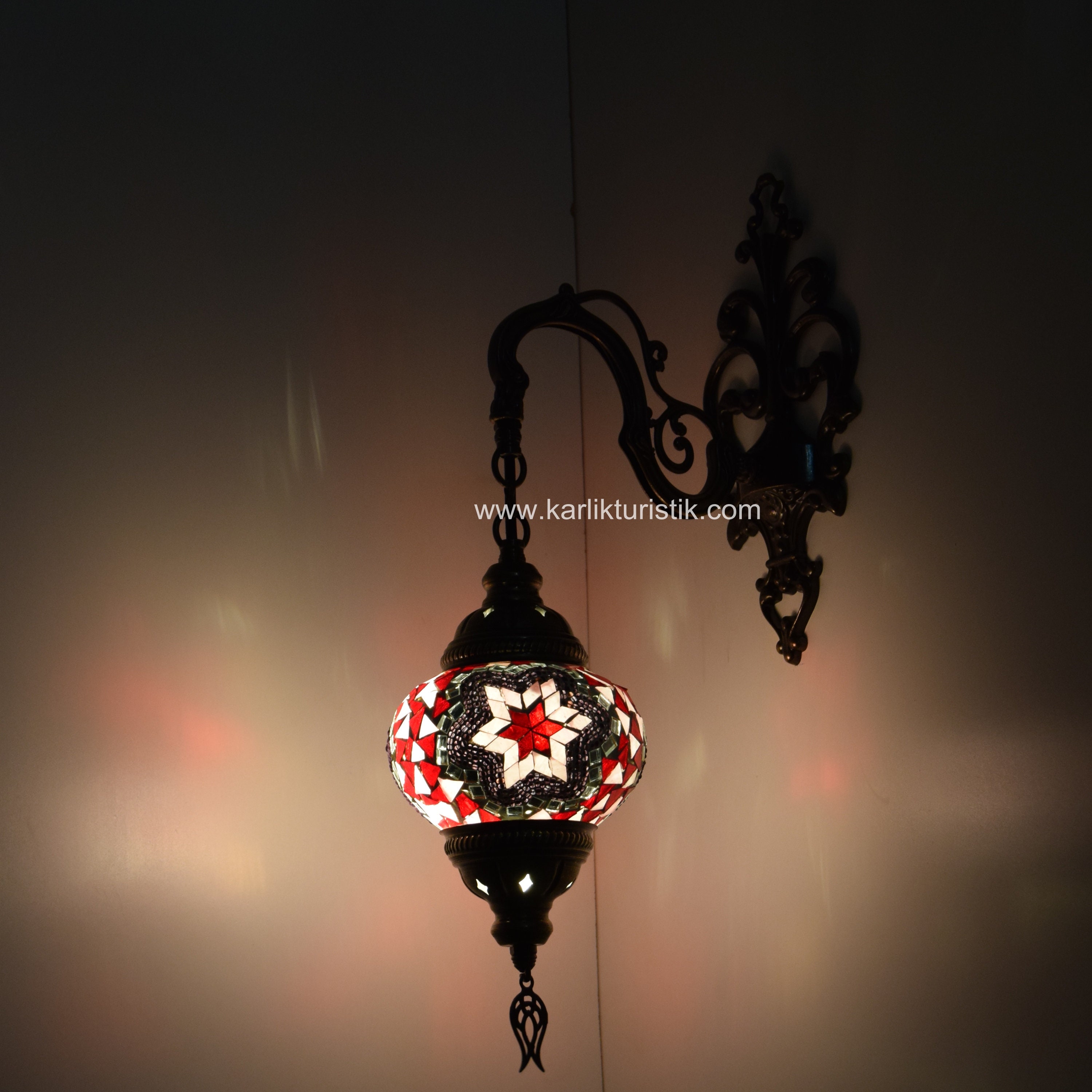 Single Wall Lamp ,down Side,wall Sconces Lights,mosaic Glass Ottoman ...