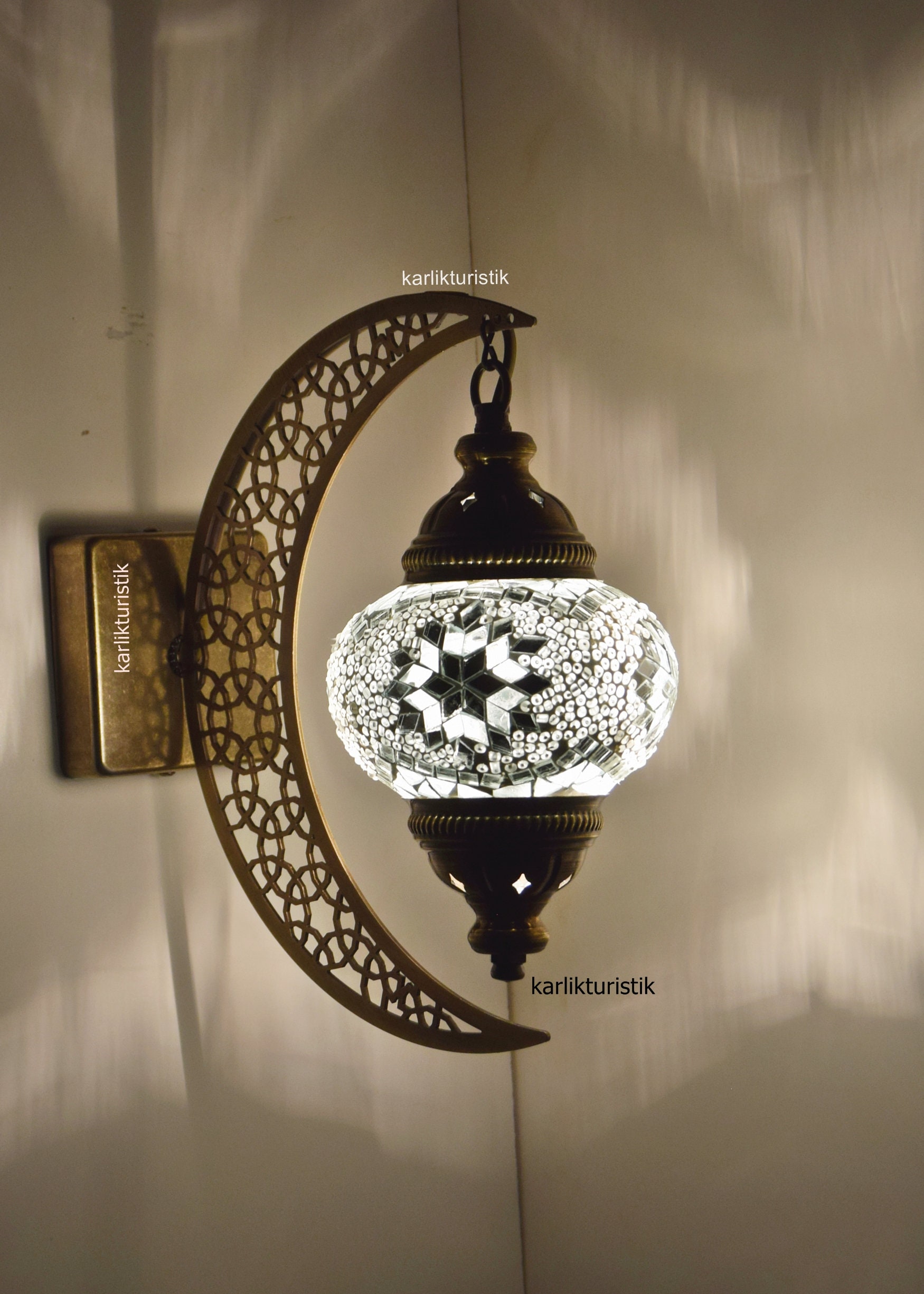 Turkish Lamp Wall, Crescent Shape ,decorative Wall Lamp for Home ...