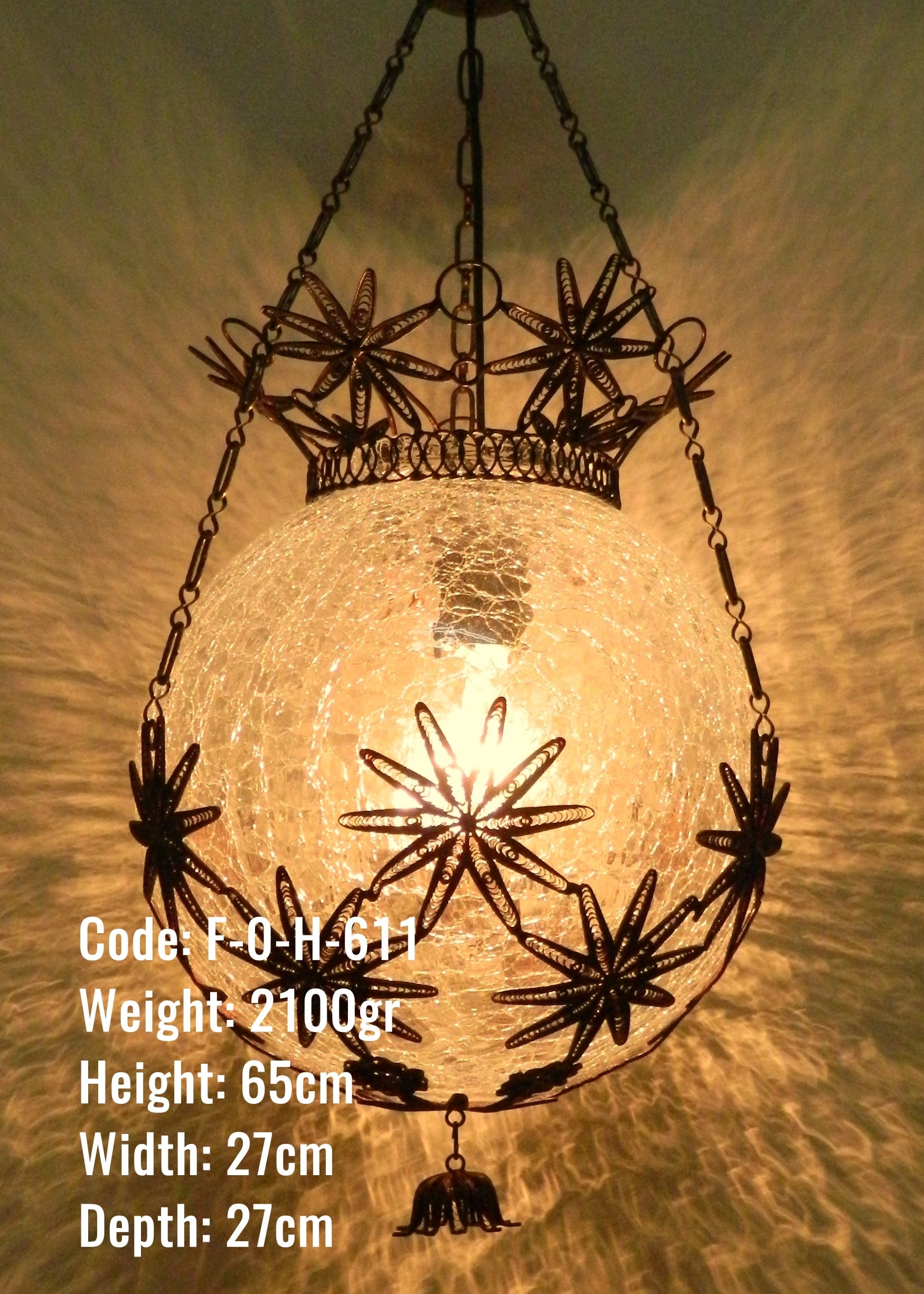 Anatolian Lamp Single Hanging Ball Shape 20-25-30-35cm Glass - Etsy