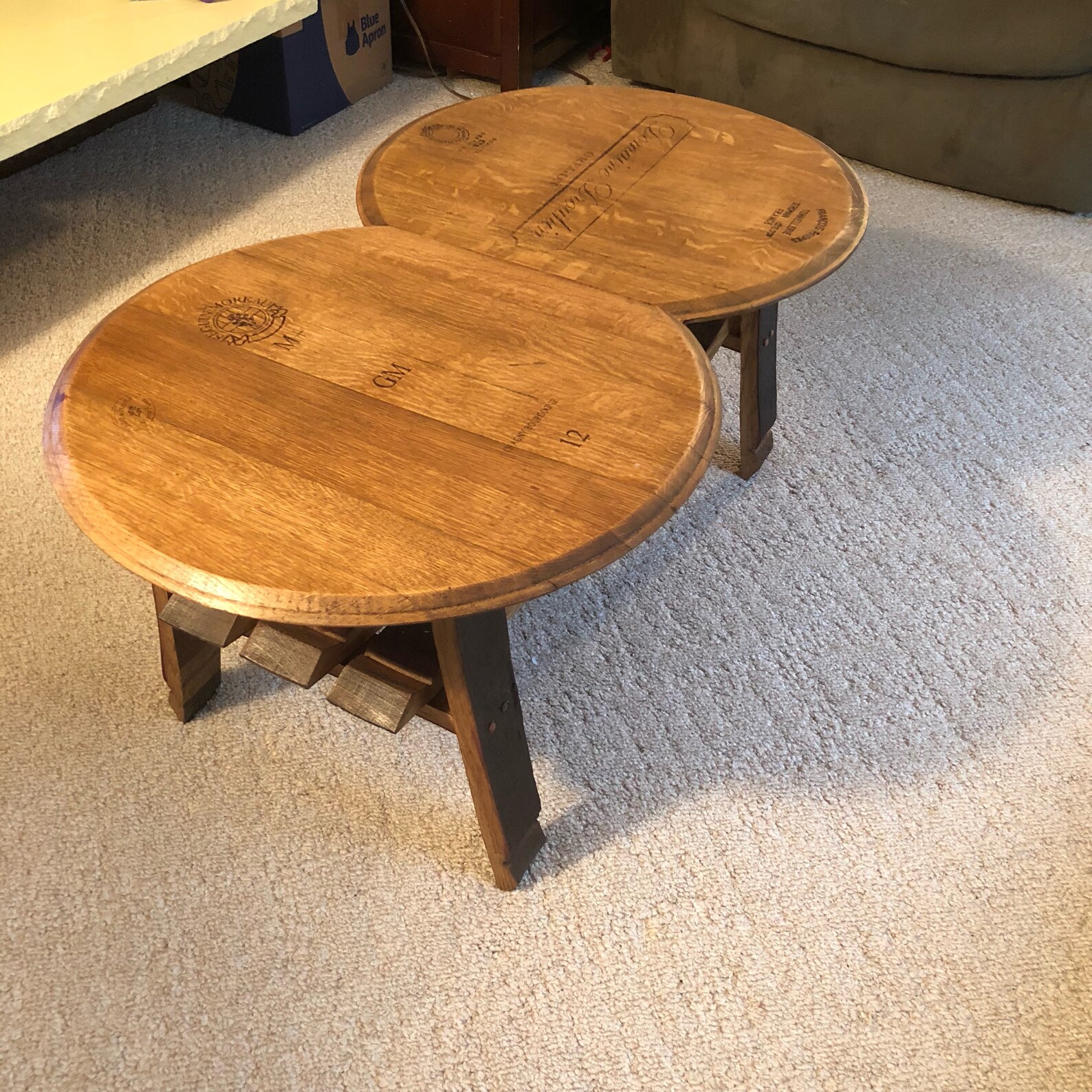 Wine Barrel Double Head Coffee Table - Etsy