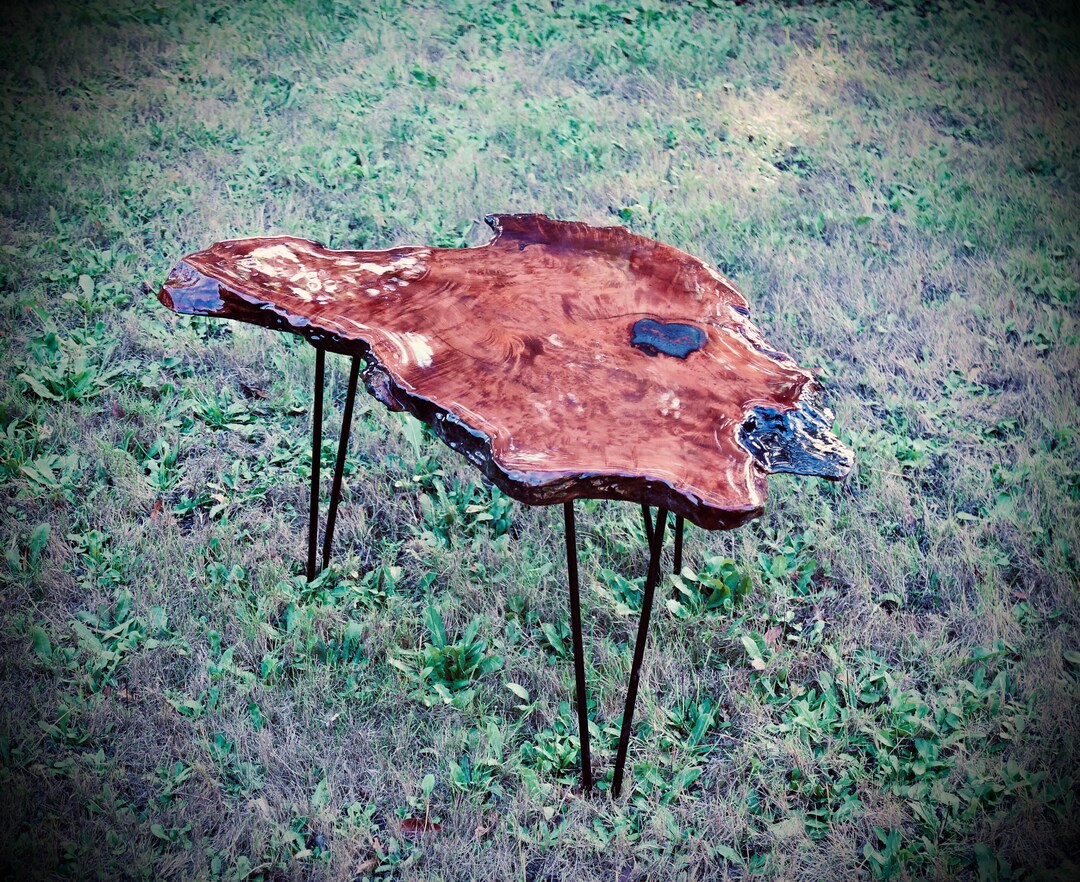 Redwood Slab End Table - Etsy