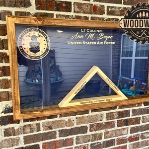 Large Glass Encased Military Shadow Box (does Not Include the Flag) - Etsy