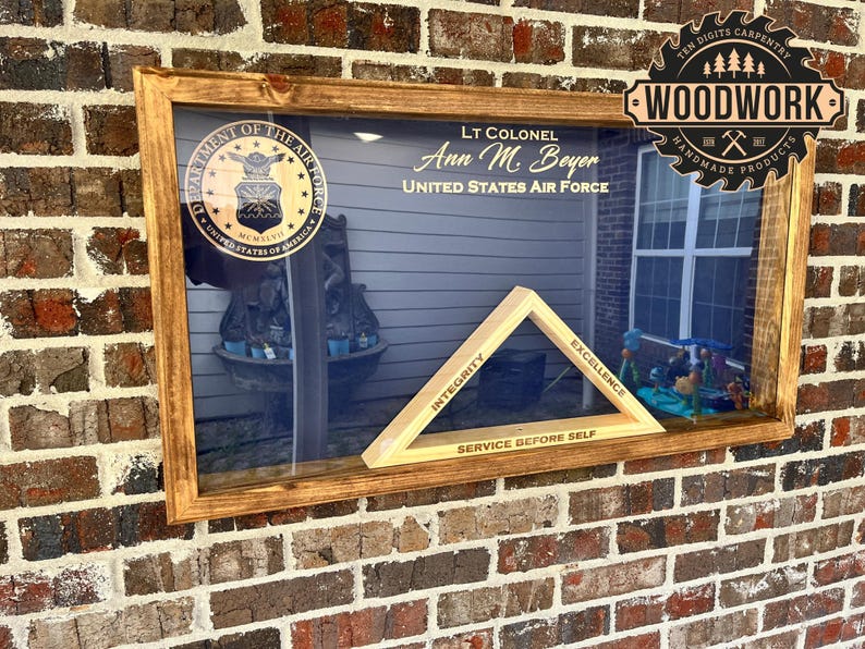 Large Glass Encased Military Shadow Box (does Not Include the Flag) - Etsy