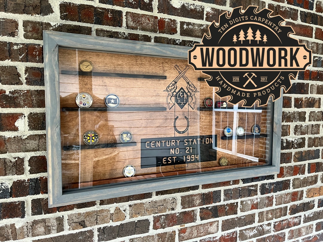 Large Custom Case Challenge Coin Case w/ Included Emblem & Free ...