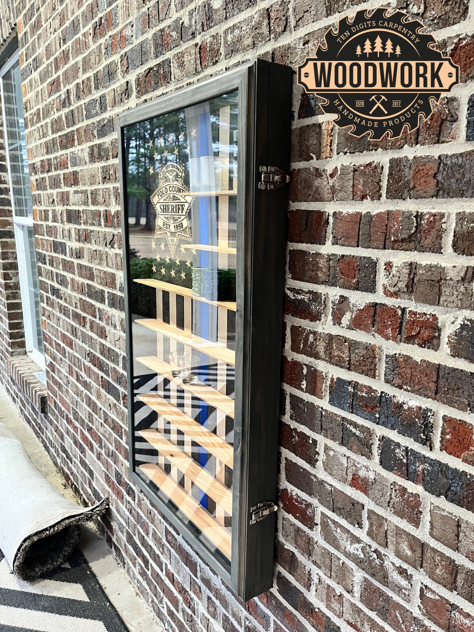 Large Subdued Thin Blue Line Vertical US Flag Shot Glass - Etsy