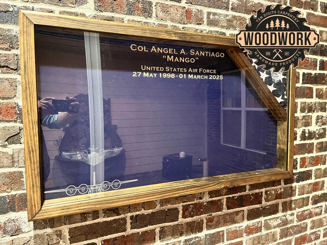 XL Glass Encased Custom Shadow Box Display Case W/ Sliding Door (does ...