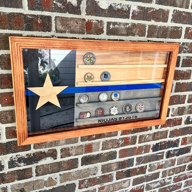 Thin Blue Line Shadow Box - Etsy