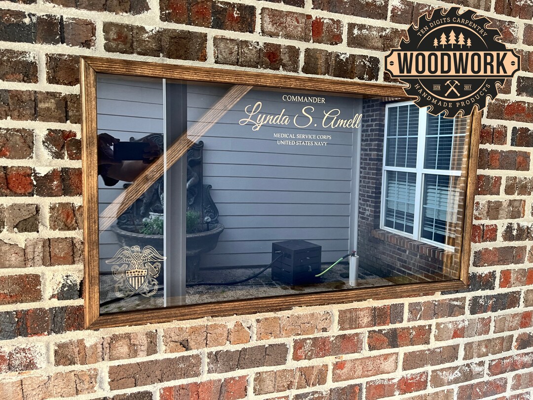 Large Glass Encased Military Shadow Box (does Not Include the Flag) - Etsy