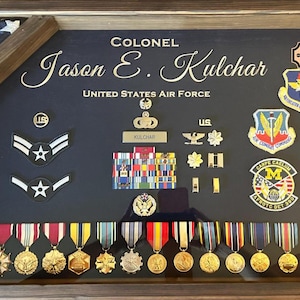 Large Glass Encased Military Shadow Box W/ Splines to Secure Joints ...