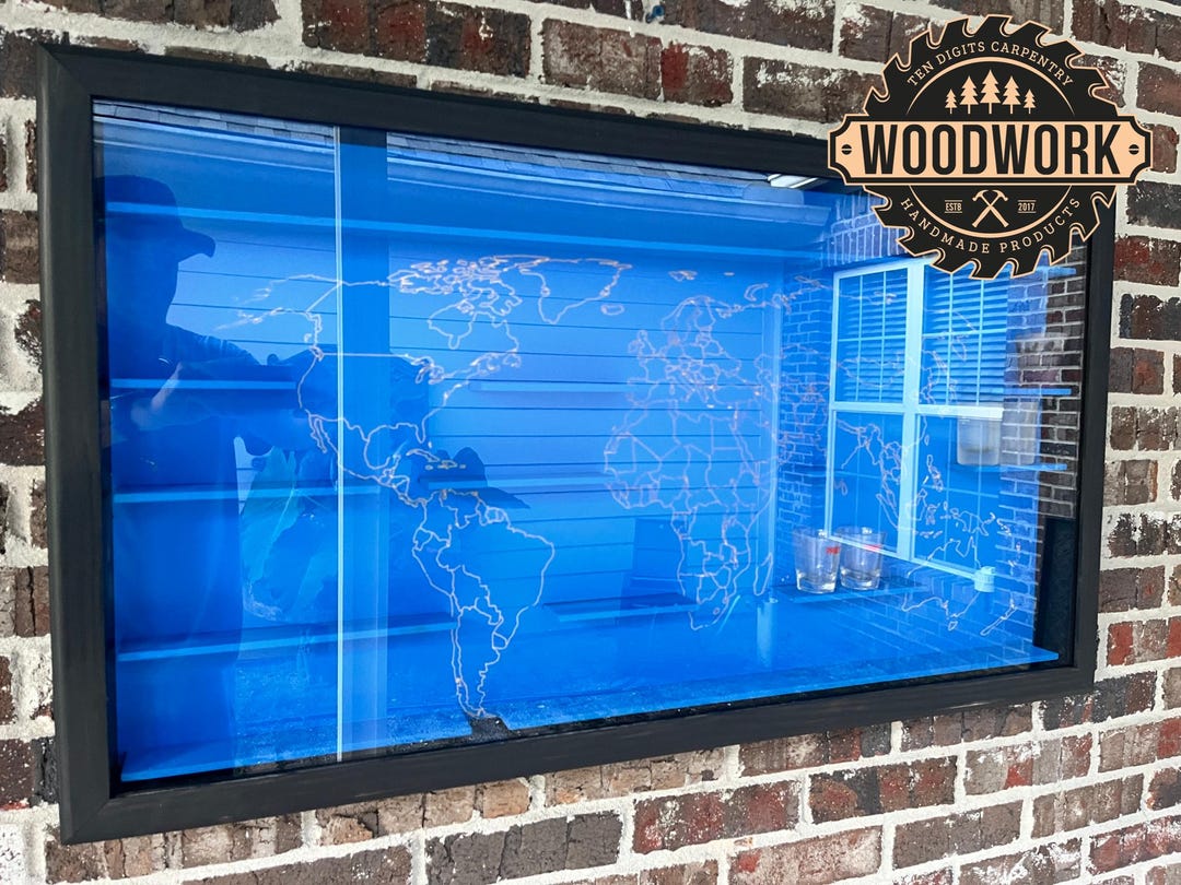 XL Glass Encased Custom Shadow Box (or Shot Glass) Display Case W ...