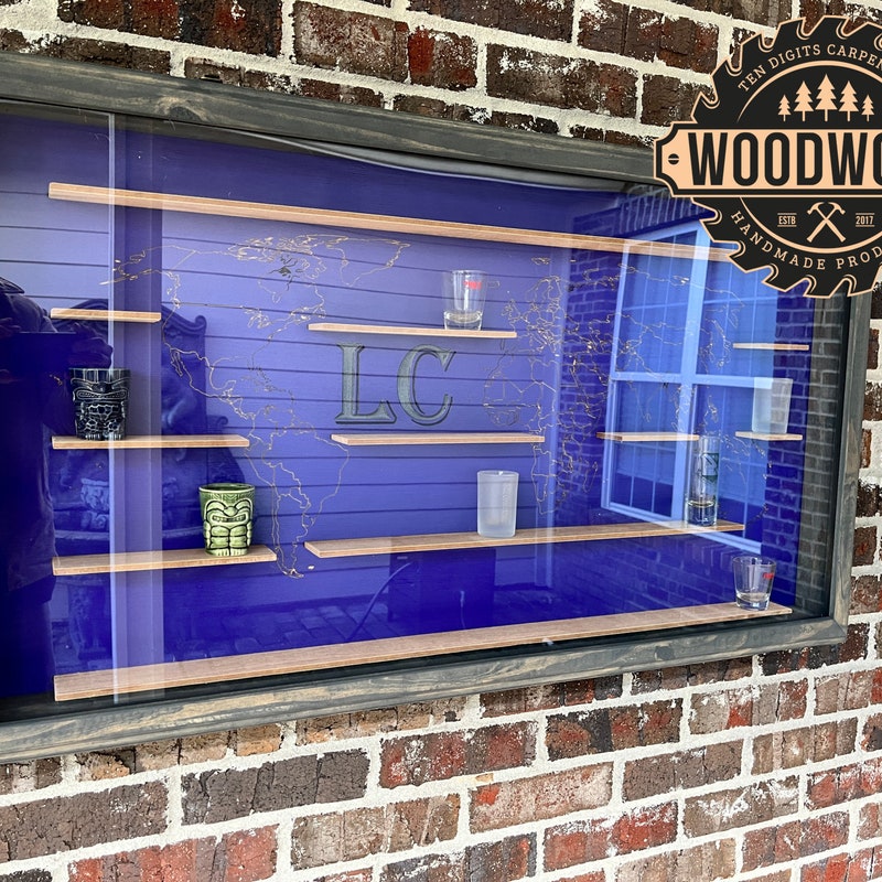 Shadow Box Display Case With Shelves - Etsy