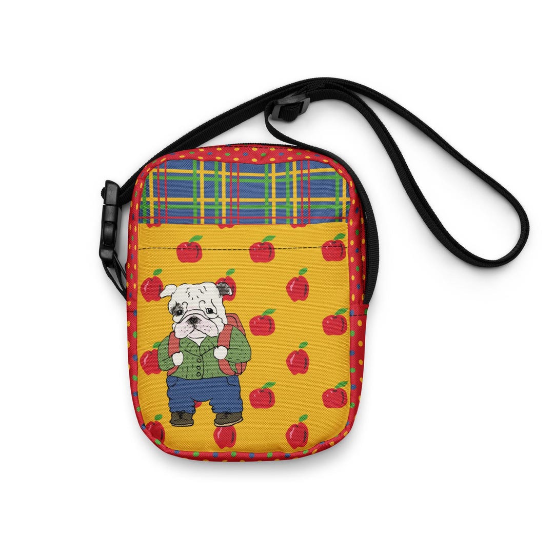 Bulldog Bag With Bright Primary Colors and Nostalgic Vibe, Small Canvas ...