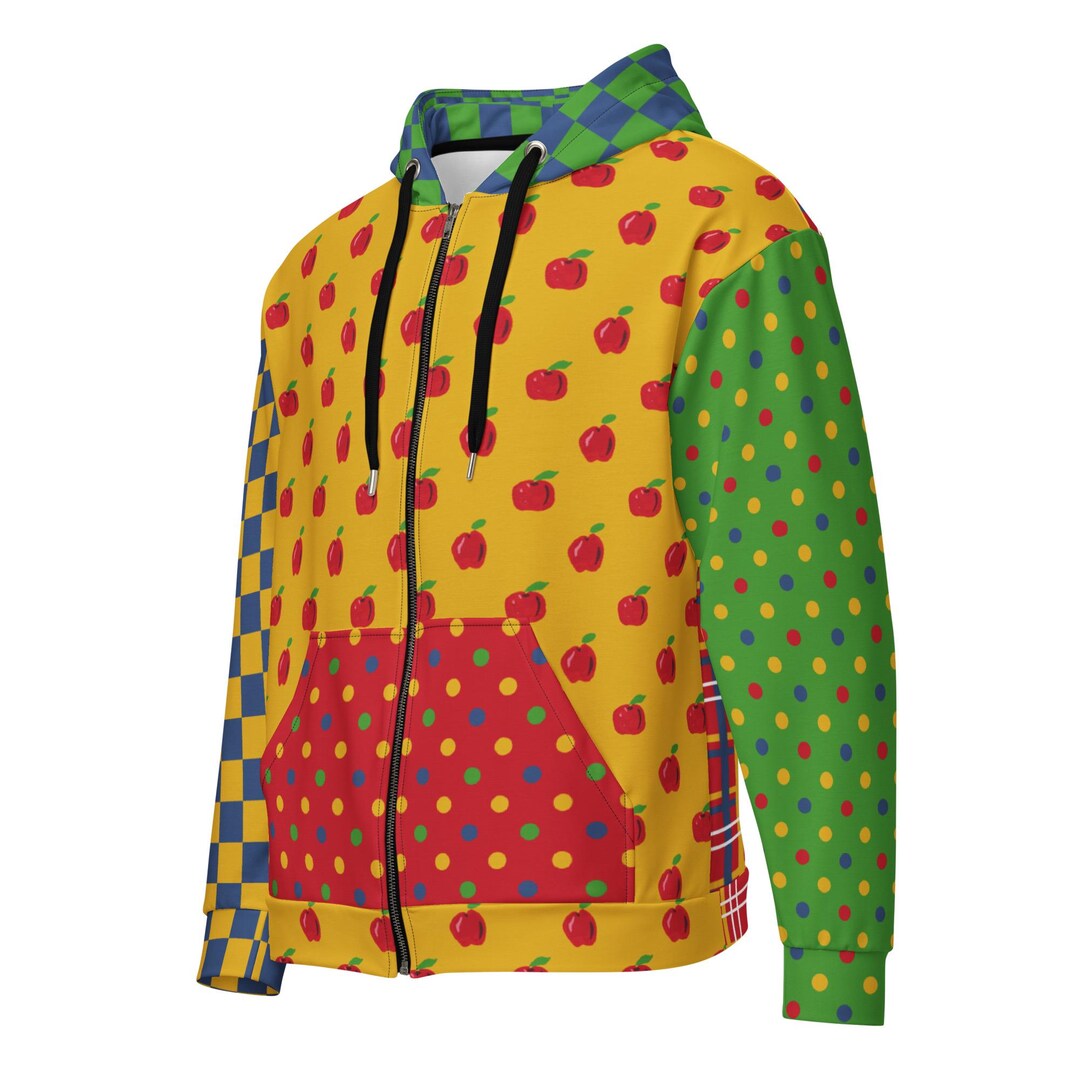 Clowncore Apples Primary Color Unisex Zip Hoodie - Etsy