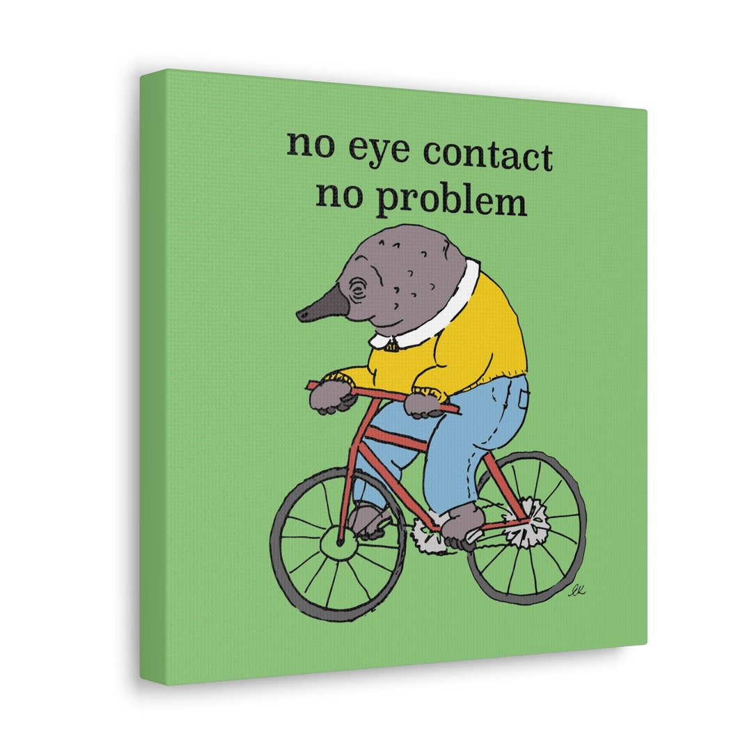 No Eye Contact No Problem Canvas Neurodiversity Affirming Wall Art - Etsy