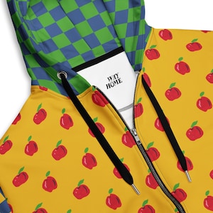 Clowncore Apples Primary Color Unisex Zip Hoodie - Etsy
