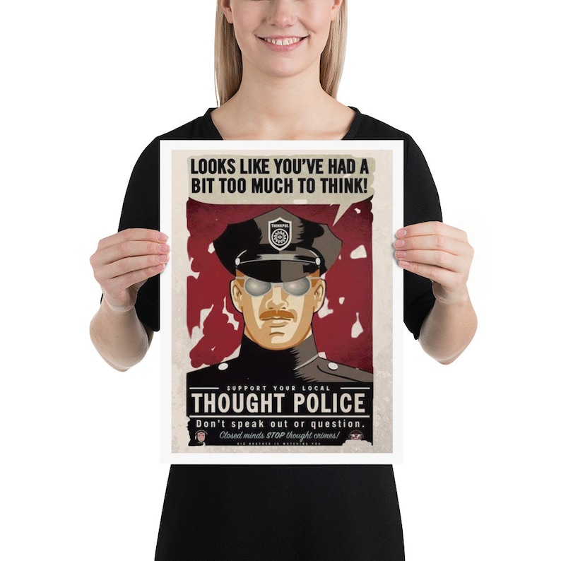 1984 Thought Police George Orwell Speech Police Poster - Etsy