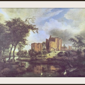VTG Art Print, Meindert Hobbema, the Ruins of Brederode Castle, 1671 ...