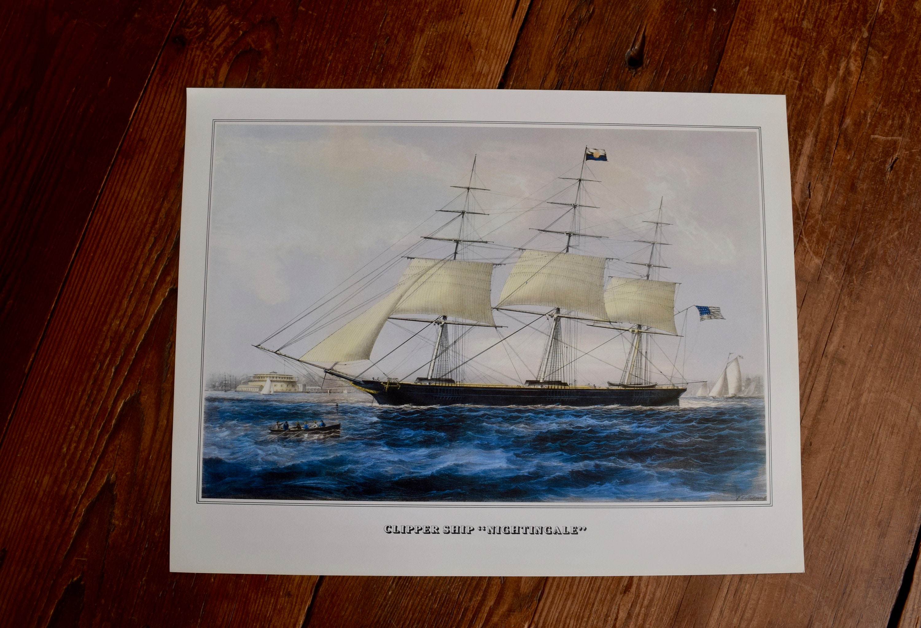 Clipper Ship Nightingale Currier and Ives Vintage Print - Etsy