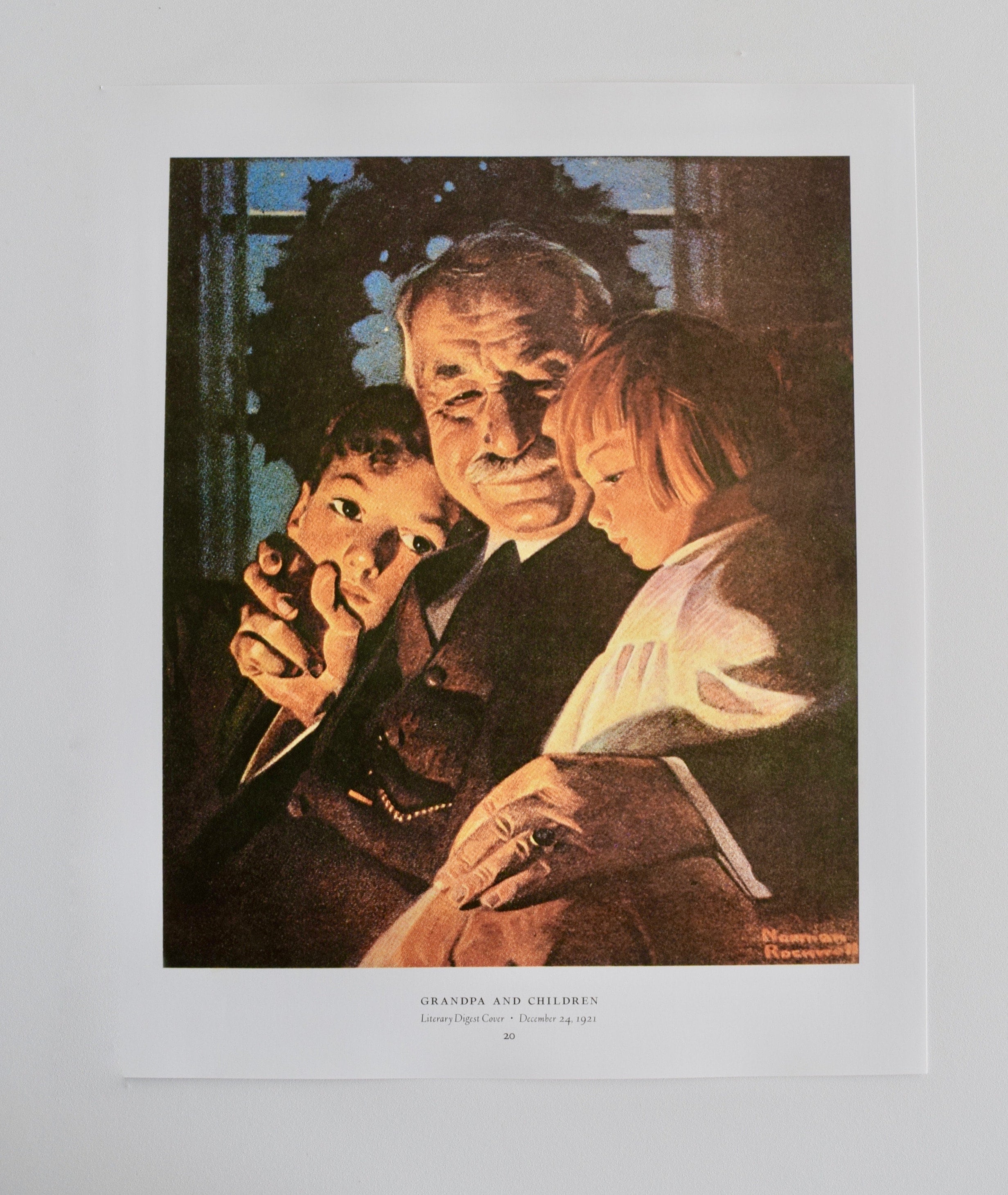 Norman Rockwell Grandpa and Children 1921 Family Vintage - Etsy
