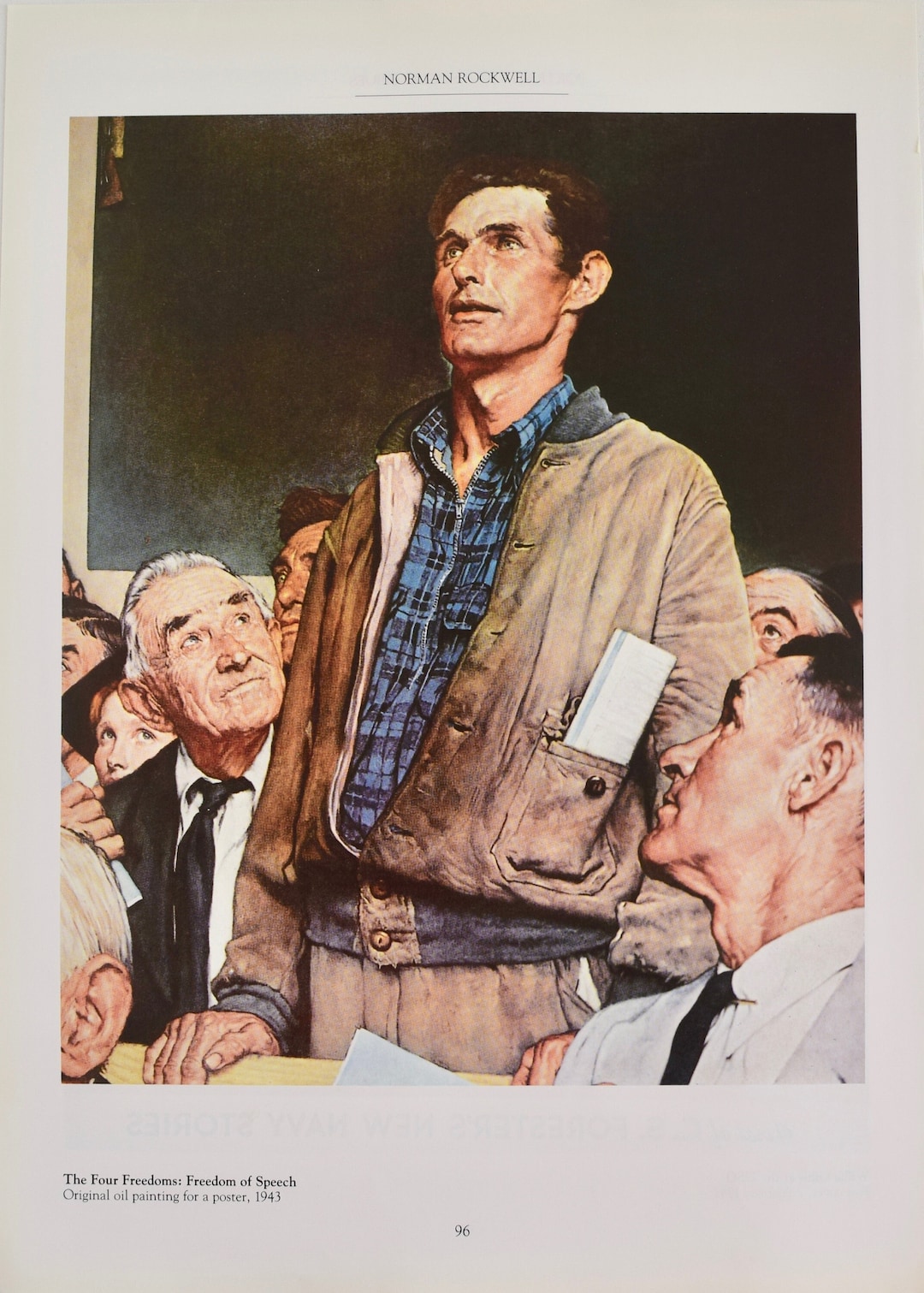 Norman Rockwell Art Print, Freedom of Speech, the Four Freedoms, 1943 Vintage Illustration ...