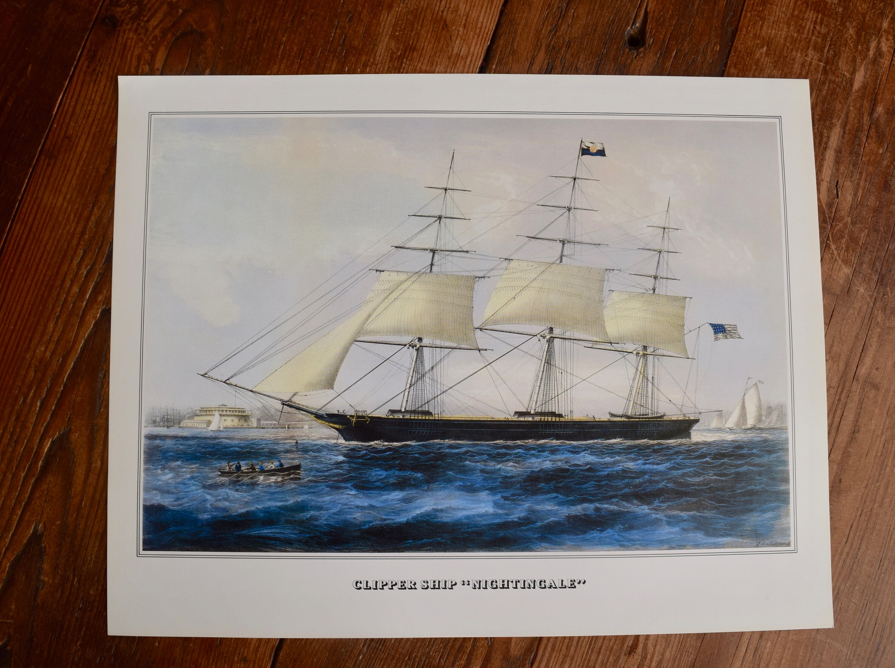 Clipper Ship Nightingale Currier and Ives Vintage Print - Etsy