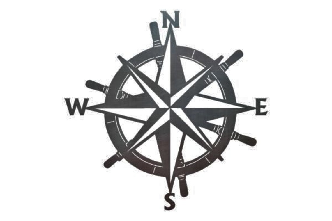 Compass Rose Metal Wall Art - Etsy