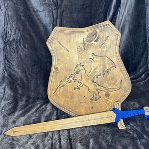 Toy Knight Shield and Sword | Wood Toy | Make Pretend for Children - Etsy