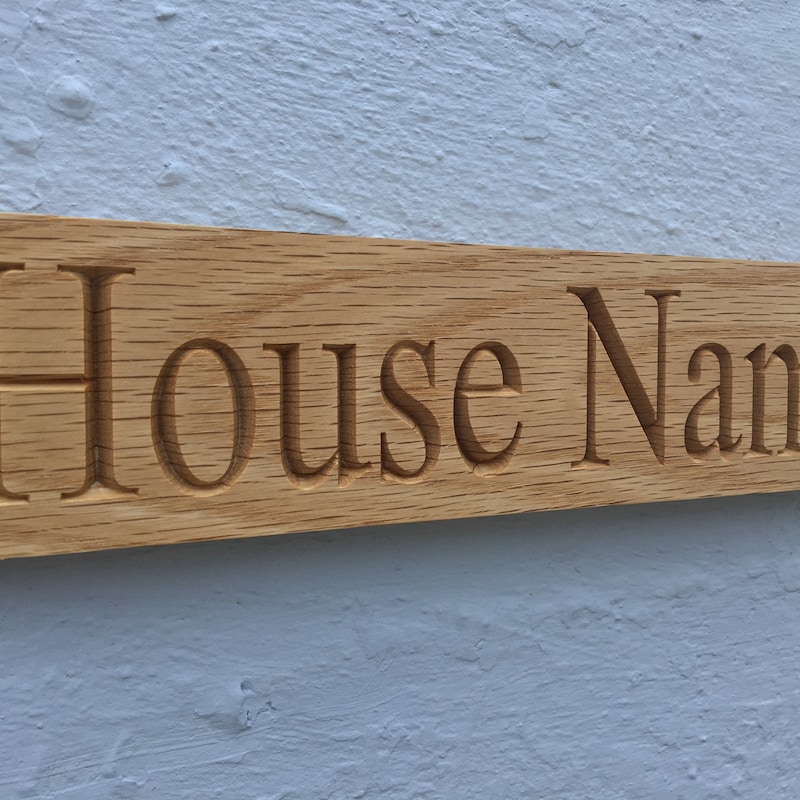 House Number Signs Oak - Etsy UK
