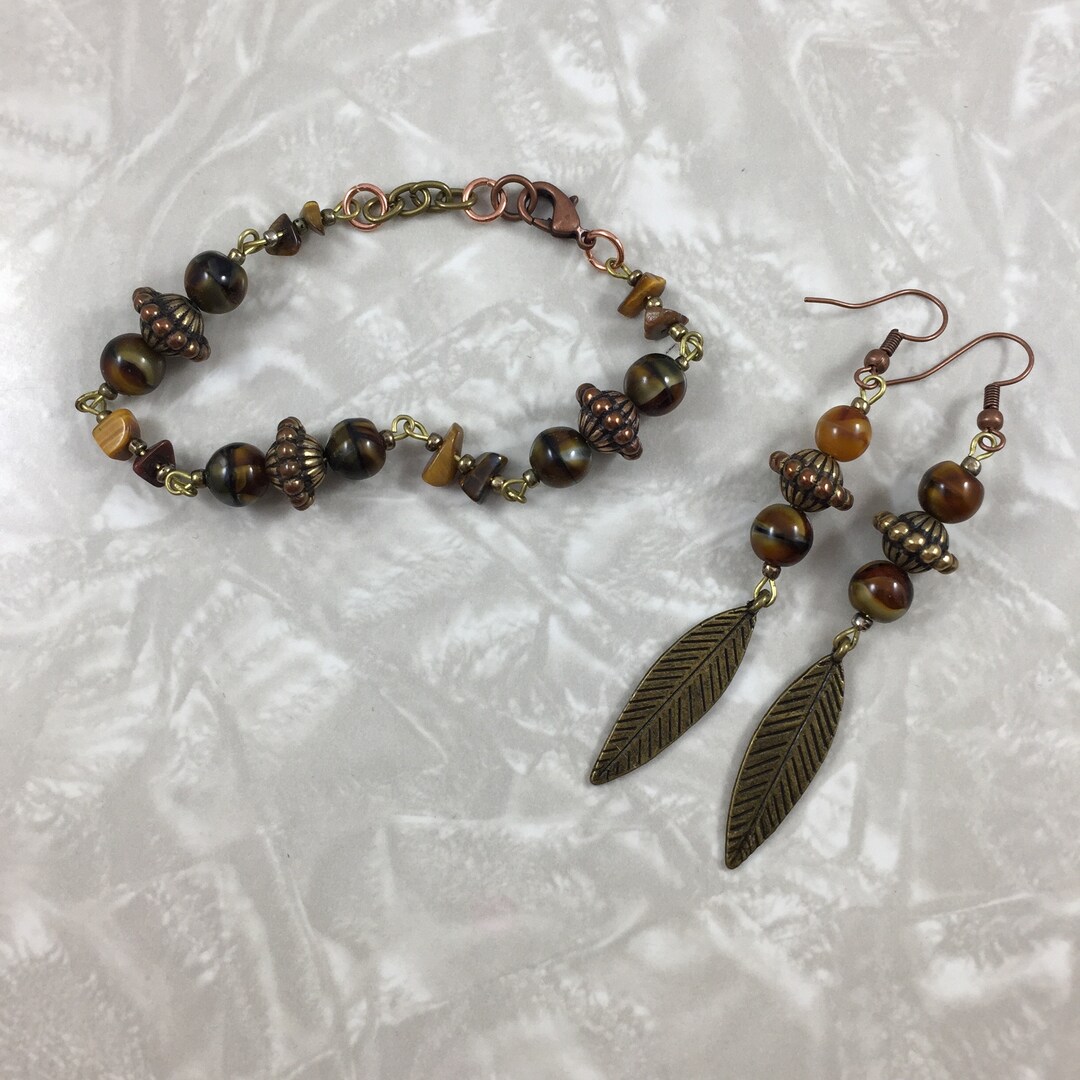 Falling Leaves Jewelry Set - Etsy