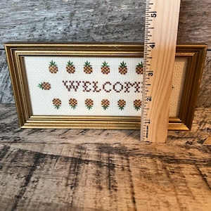 Hand Cross Stitch Welcome Sign - Etsy