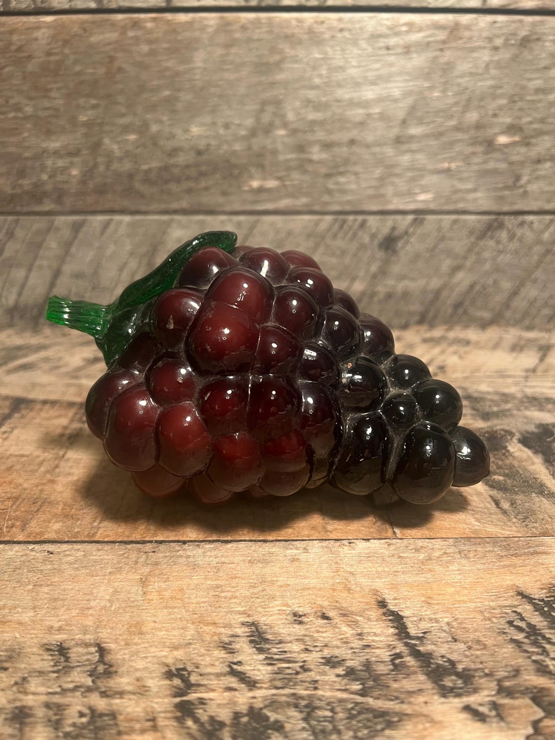 Glass Grapes Cluster Purple MCM Retro Decor Centerpiece - Etsy