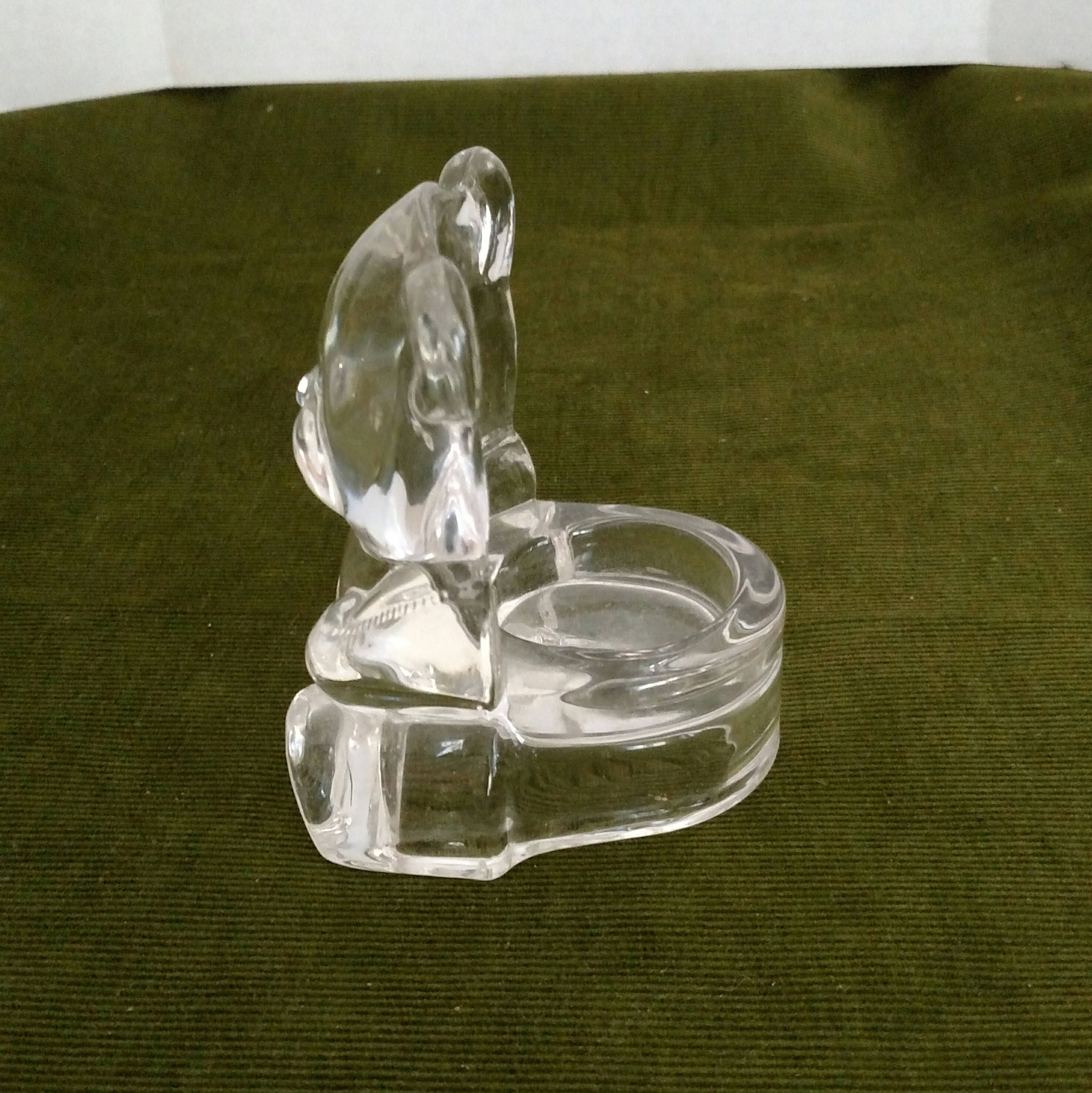 Vintage Glass Teddy Bear Tea Light Holdet - Etsy