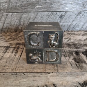 Vintage ABC Block Bank. - Etsy