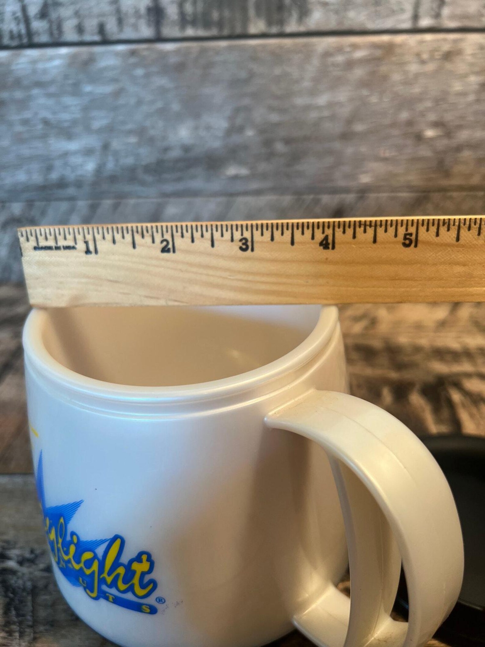 Vtg Daylight Travel Mug Cup With Lid White Blue Yellow Sun Logo Retro ...