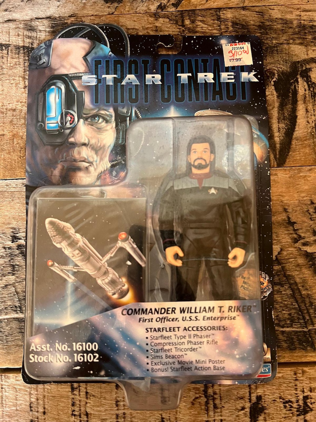 Star Trek First Contact Commander Riker Figure MOC Playmates Action ...