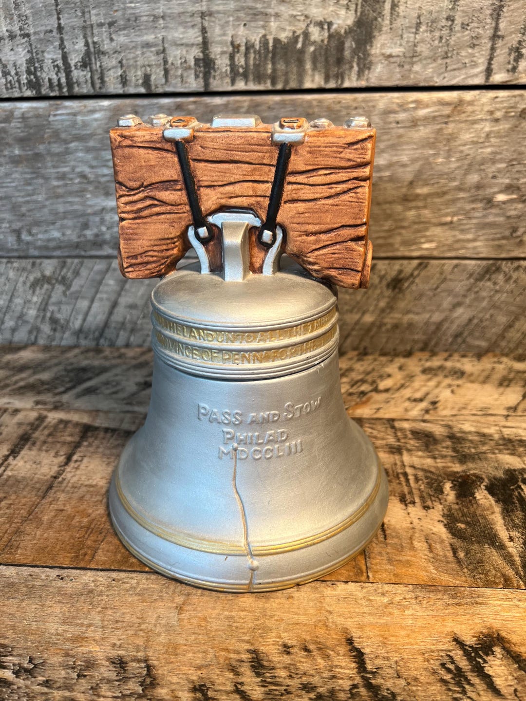Vtg Liberty Bell Container - Etsy